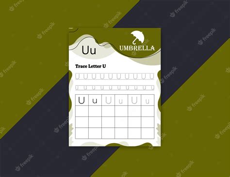 어린이 서식 파일을 위한 알파벳 문자 추적 활동 워크시트 프리미엄 벡터