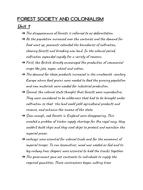 Colonial Impact On Forests Pdf Agriculture Forests