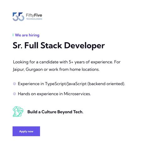 Fiftyfive Technologies On Linkedin Fullstackdevelopers