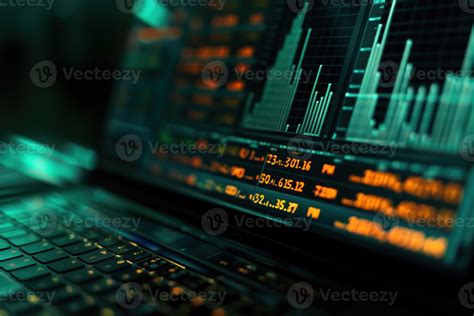 Closeup Of Financial Stock Market Data With Graphical Representation
