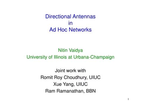 Ppt Directional Antennas In Ad Hoc Networks Powerpoint Presentation Free Download Id9129500