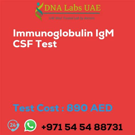 Immunoglobulin Igm Csf Test Cost Dna Labs Uae