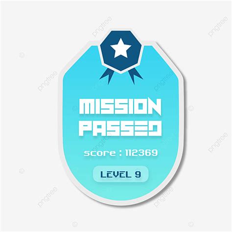 Game Popup Vector Hd Png Images Minimal Blue Game Level Interface