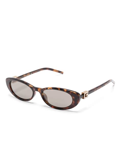 Gucci Eyewear Cat Eye Sunglasses Brown Farfetch