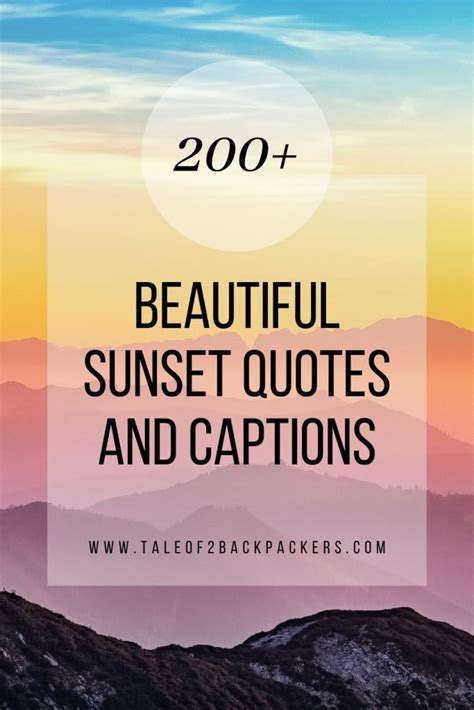 220 Sunset Quotes Use These Sunset Captions For Instagram Tale Of