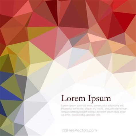 Colorful Polygonal Triangular Background Vector Graphics