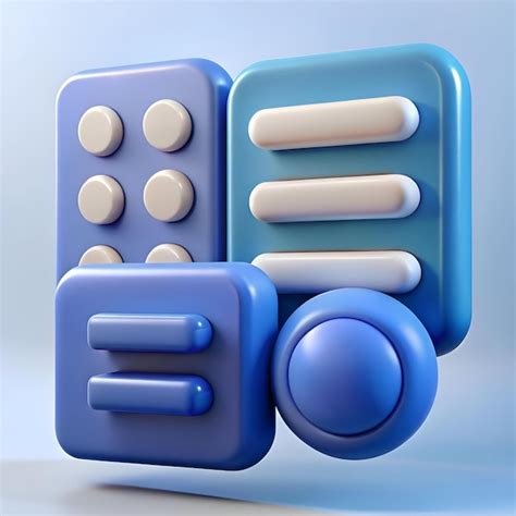 Abstract 3d Blue And White Geometric Shapes Perfect For Tech Ui Or App Design Projects Premium