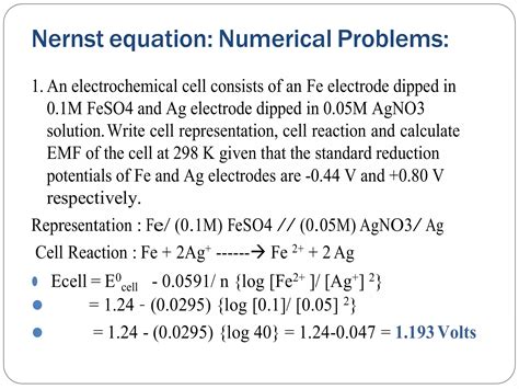 Numerical Problems On Electrochemistry Pdf