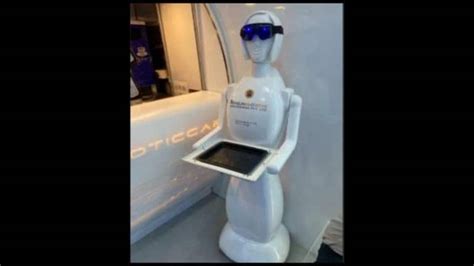 Aisha A Robot Serves Desserts To Customers At Ahmedabads Robotic