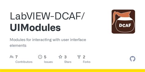 Github Labview Dcafuimodules Modules For Interacting With User