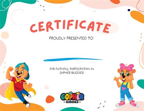 Gopher Buddies Awards Word Of Life Store