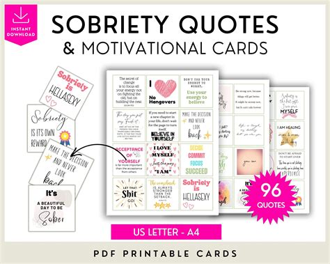 Sobriety Quotes Cards Fun Sober Cards For Daily Motivation Positive