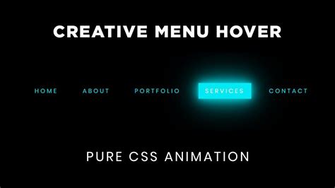 Creative Pure Css Menu Hover Effect