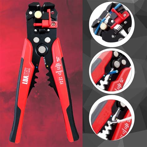 Alicate Decapador Cortador E Crimpador De Fios E Cabos Automático 5 Em 1 Fácil Ajuste Dos Cabos