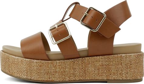 Soda Drifter” ~ Women Flatform Multi Strap Double Buckle