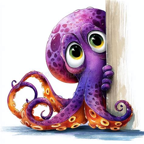 A Quirky Octopus Peeking From Behind Corn Backtoschool Clip Art For
