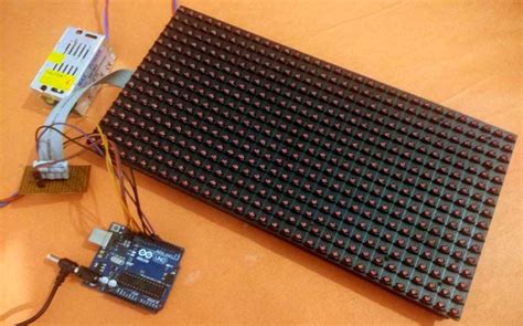 led display board using p10 led matrix display and arduino led matrix