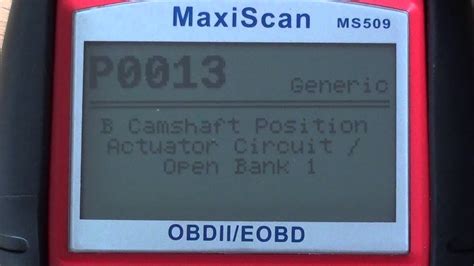 P0013 Diagnostic Trouble Code Problem Code Meaning Youtube