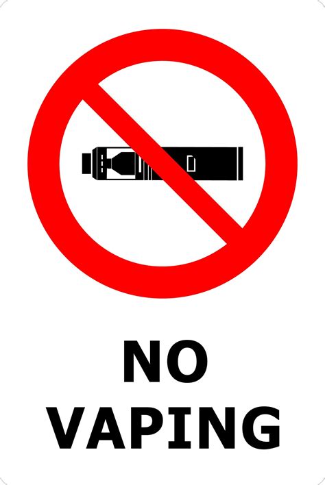 No Vaping Sign Safety Genius