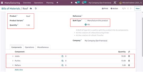 how to manage assembly level industries with odoo 16 manufacturing