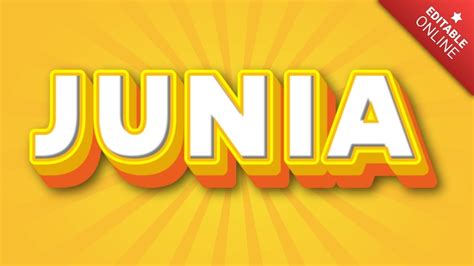 Junia Summer Text Effect Generator