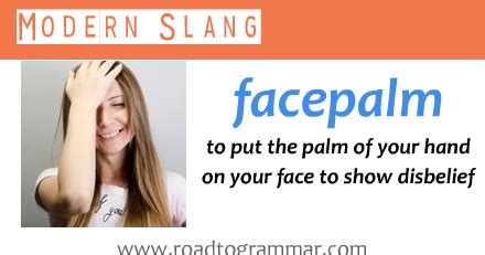 The Road To Grammar Blog Modern Slang Facepalm