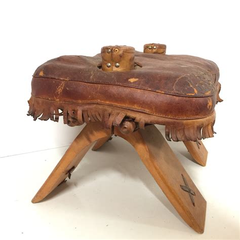 Antique Camel Saddlefoot Stool Ottoman Vintage Camel Etsy Uk