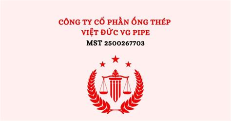 Mst 2500267703 Công Ty Cổ Phần Ống Thép Việt Đức Vg Pipe