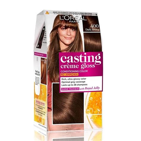 Loreal Paris Hair Colour Ammonia Honey Casting Creme Gloss Dark Brown