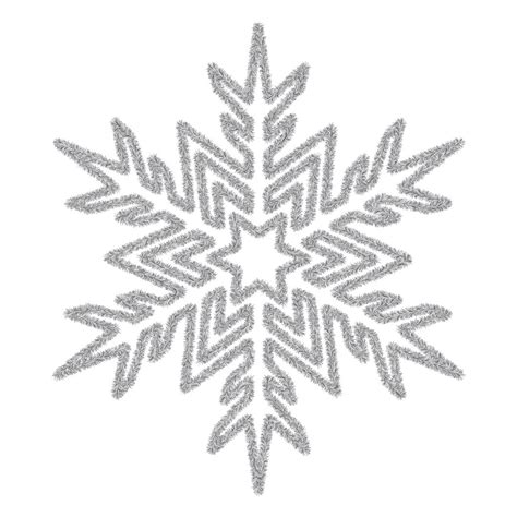 Copo De Nieve Copo De Nieve Hecho De Oropel Plateado Un Cristal Frágil Con Una Forma