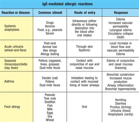 Allergy Flashcards Quizlet