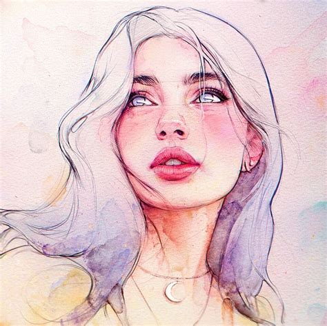 Artstation Digital Watercolors Irakli Nadar Watercolor Girl