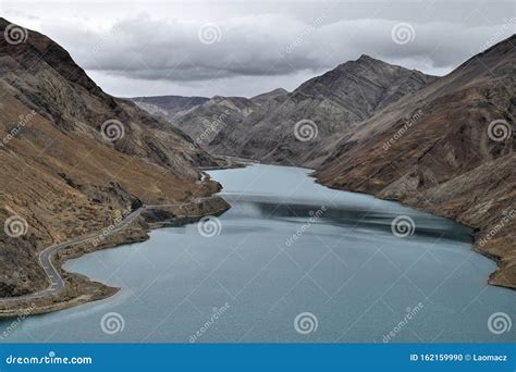 The Simila Pass Above Manla Reservoir Gyantse County In The Tibet