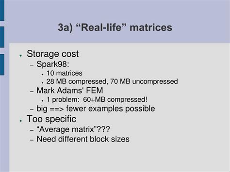 Ppt Adaptable Benchmarks For Register Blocked Sparse Matrix Vector Multiplication Powerpoint