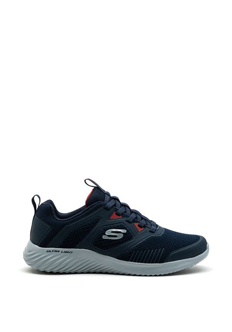 Skechers Flex Bounder High Degree Slip On Trainers Navy Mcelhinneys