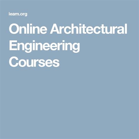 Online Architectural Engineering Courses Engineering Courses Architectural Engineering