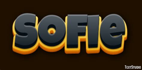Sofie Tekst Effect En Logo Ontwerp Voornaam