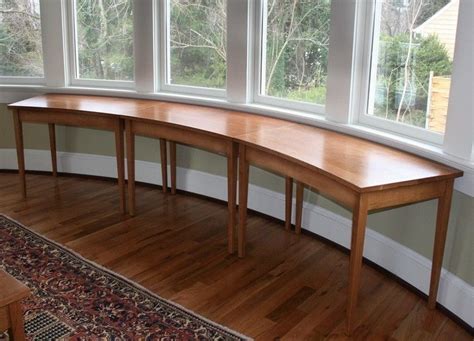 Custom Curved Wood Tables For Bay Windows Foter