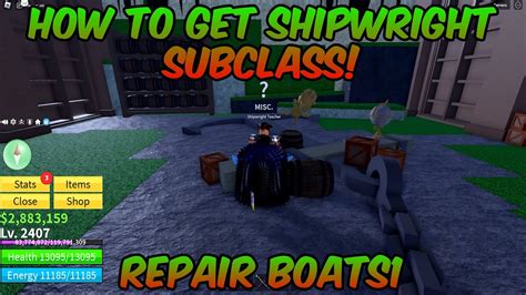 How To Get Shipwright Subclass Repair Boats Blox Fruits Christmas Update 22 Roblox Guide