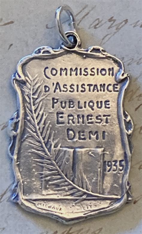 St Gertrude Of Nivelles Medal Sterling Silver Antique Replica