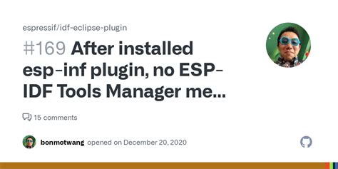 After Installed Esp Inf Plugin No Esp Idf Tools Manager Menu Item