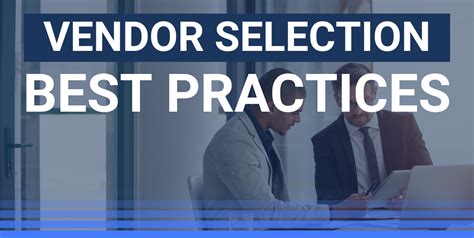 Vendor Selection Best Practices Stock And Option Solutions