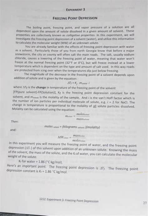 The Boiling Point Freezing Point And Vapor Pressure