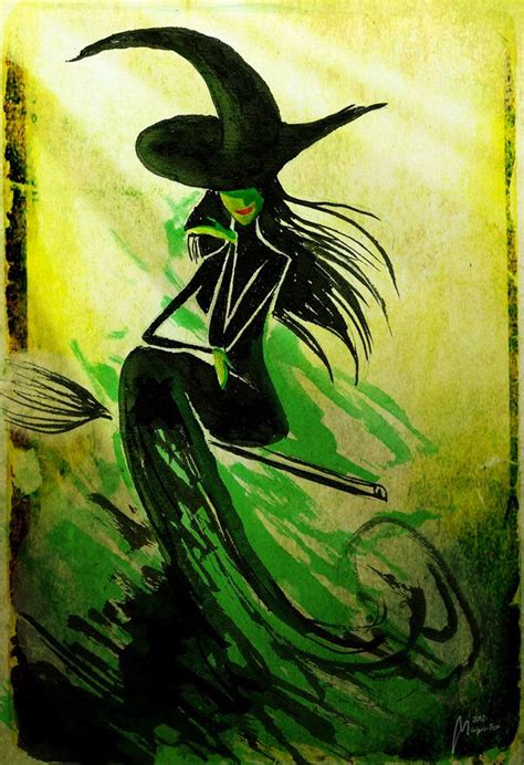 Elphaba Halloween Painting Witch Art Halloween Art