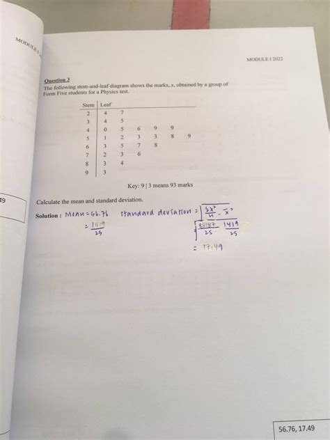 Mean And Standard Deviation For Ungrouped Data