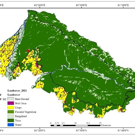 Map Of Bardia National Park And Its Buffer Zone Of Nepal With Landcover Download Scientific