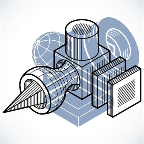 Forma Geométrica Vectorial Abstracta Forma Creativa 3d Vector Premium