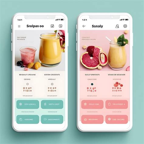 Premium Photo Mobile App Of Smoothie Shop Clean And Modern Concept