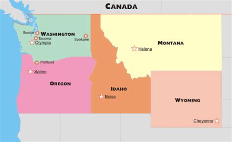Free Printable Maps Of The Northwestern Us