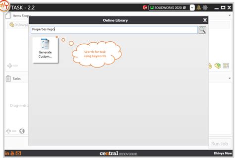 Generate Custom Properties Report Central Innovation Mfg Knowledge Base